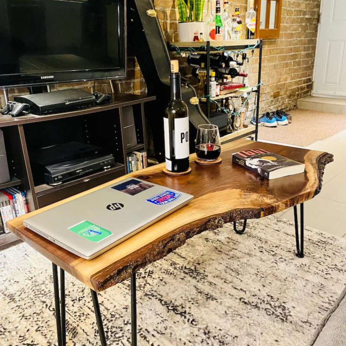 Buy Amber Elegance Live Edge Solid Wood Centre Table Online