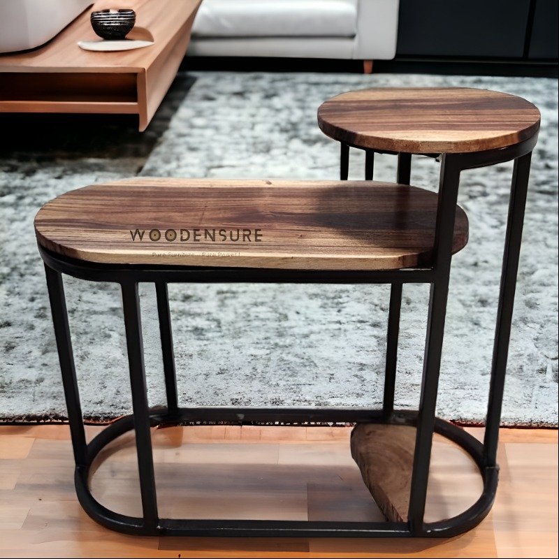 Buy Custom Solid Hard Wood Side Table Online in India