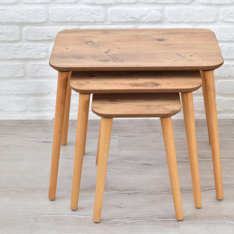 Buy Solid Wood Nesting Coffee Table Nest of 3 Online