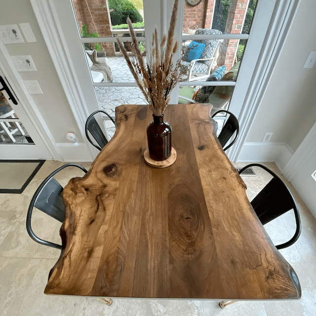 Woodensure Bubinga Tone Live Dining Table solid Wood Dining Table ...