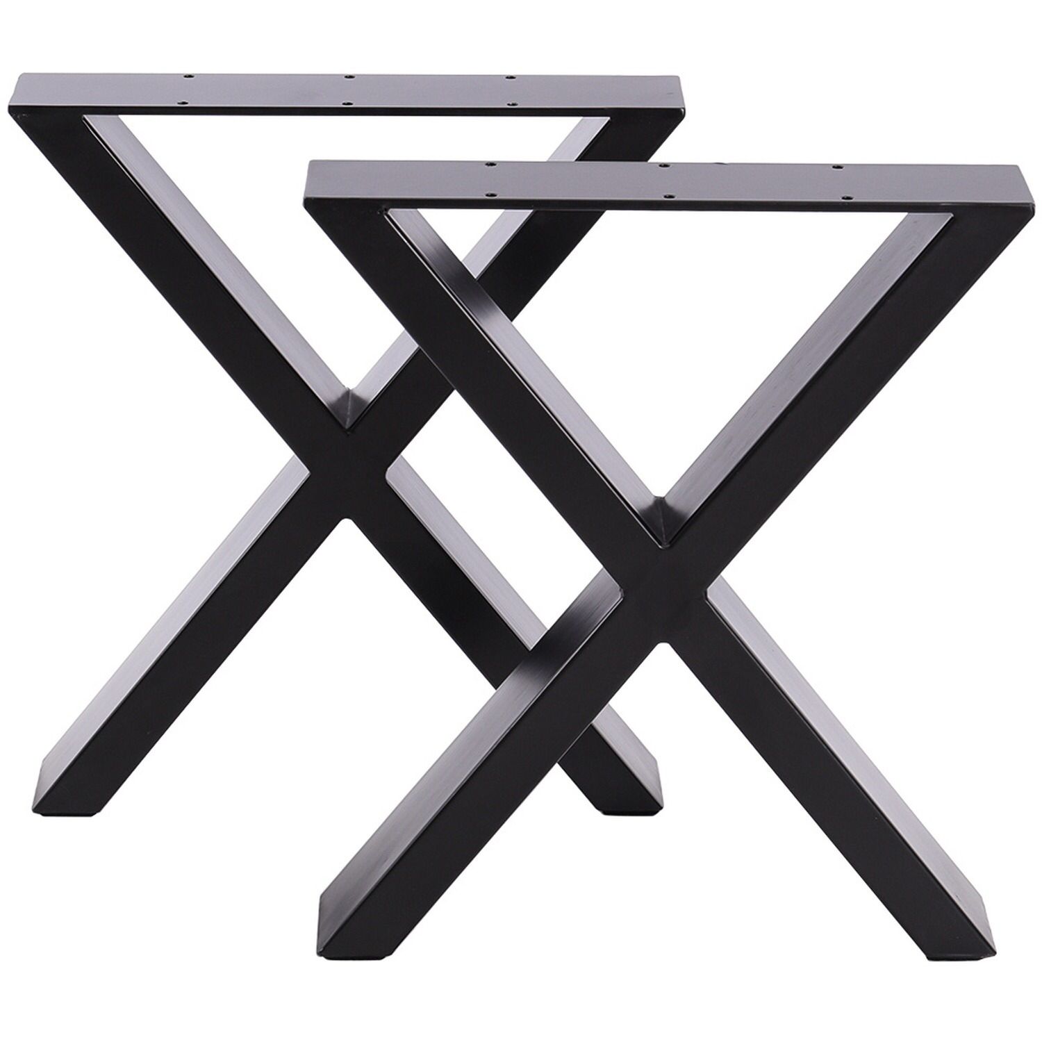Timberly Live Edge Solid Wood & Metal Frame Dining Table